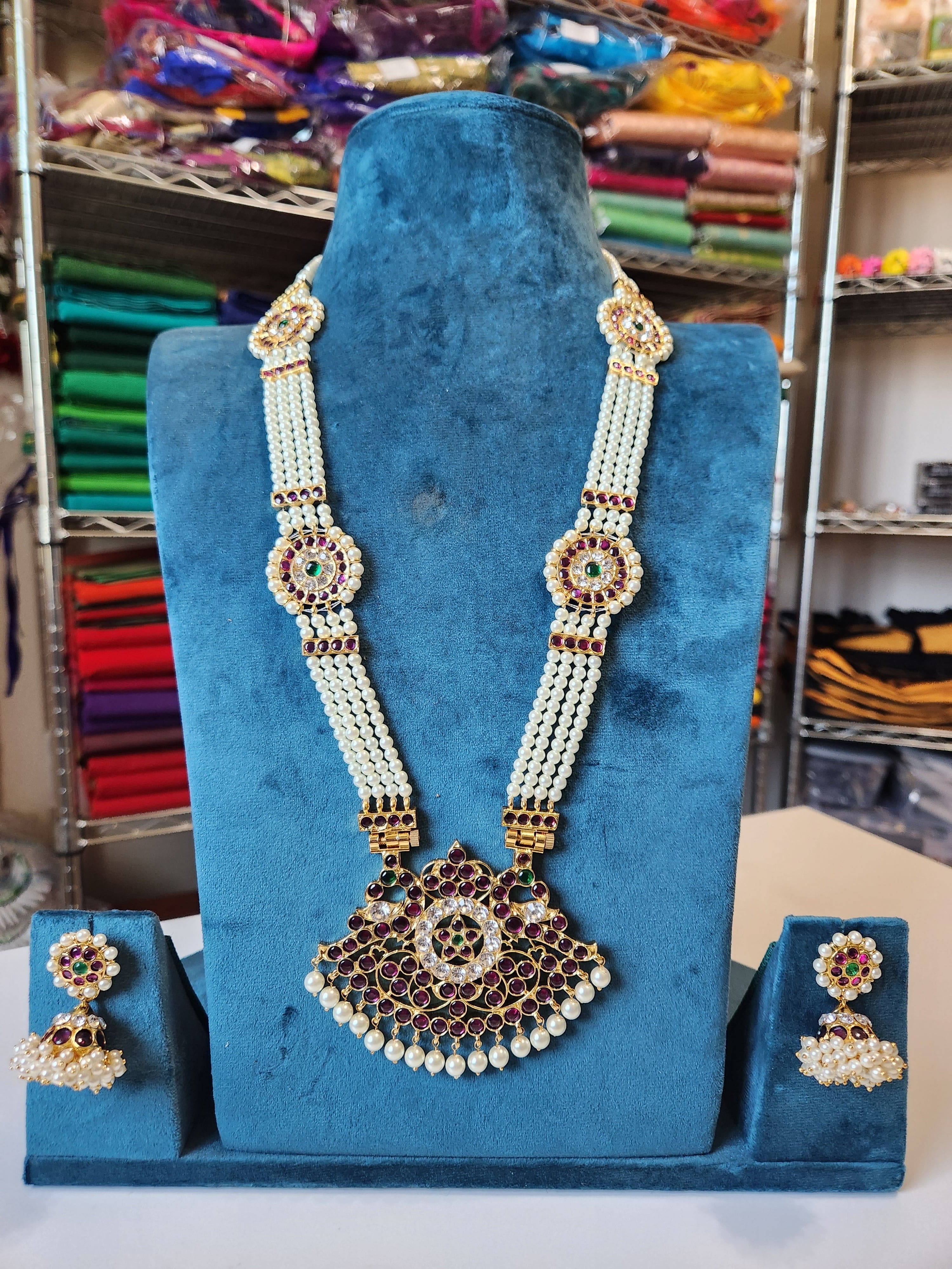 Pearl Flower Haram | Margam Jewelry – Shanthi Tailors